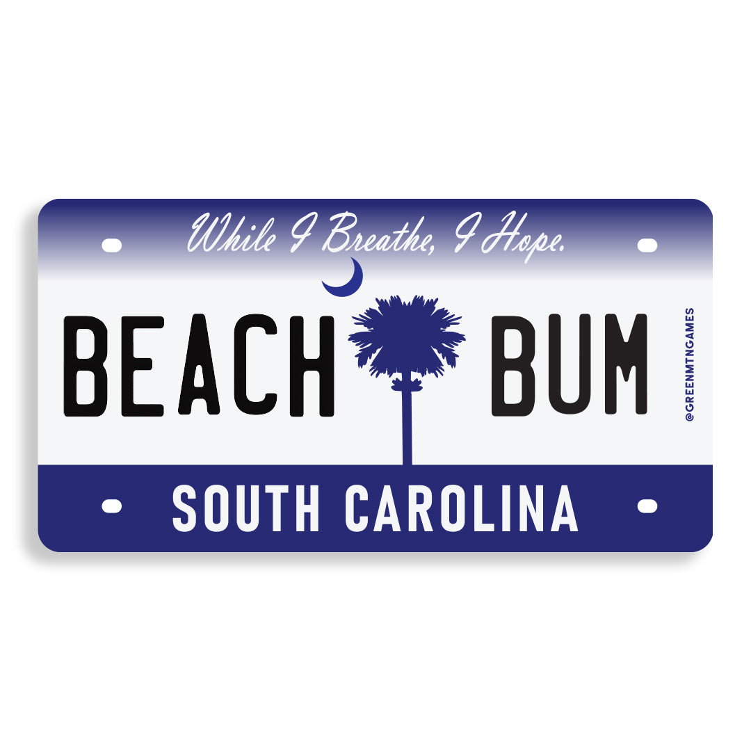 Beach Bum SC - South Carolina License Plate Sticker