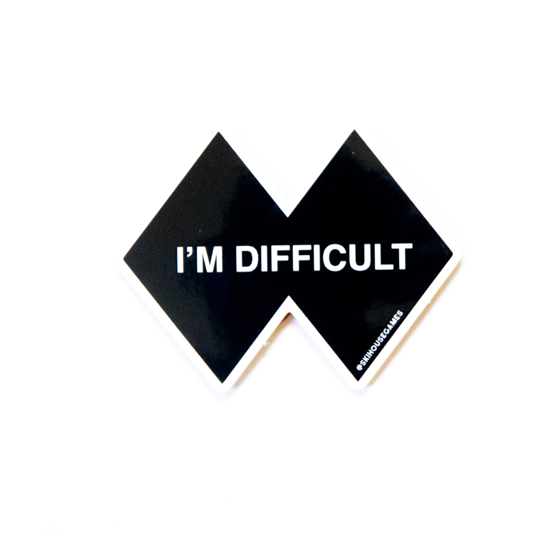 I'm Difficult - Black Diamond Ski Helmet Sticker