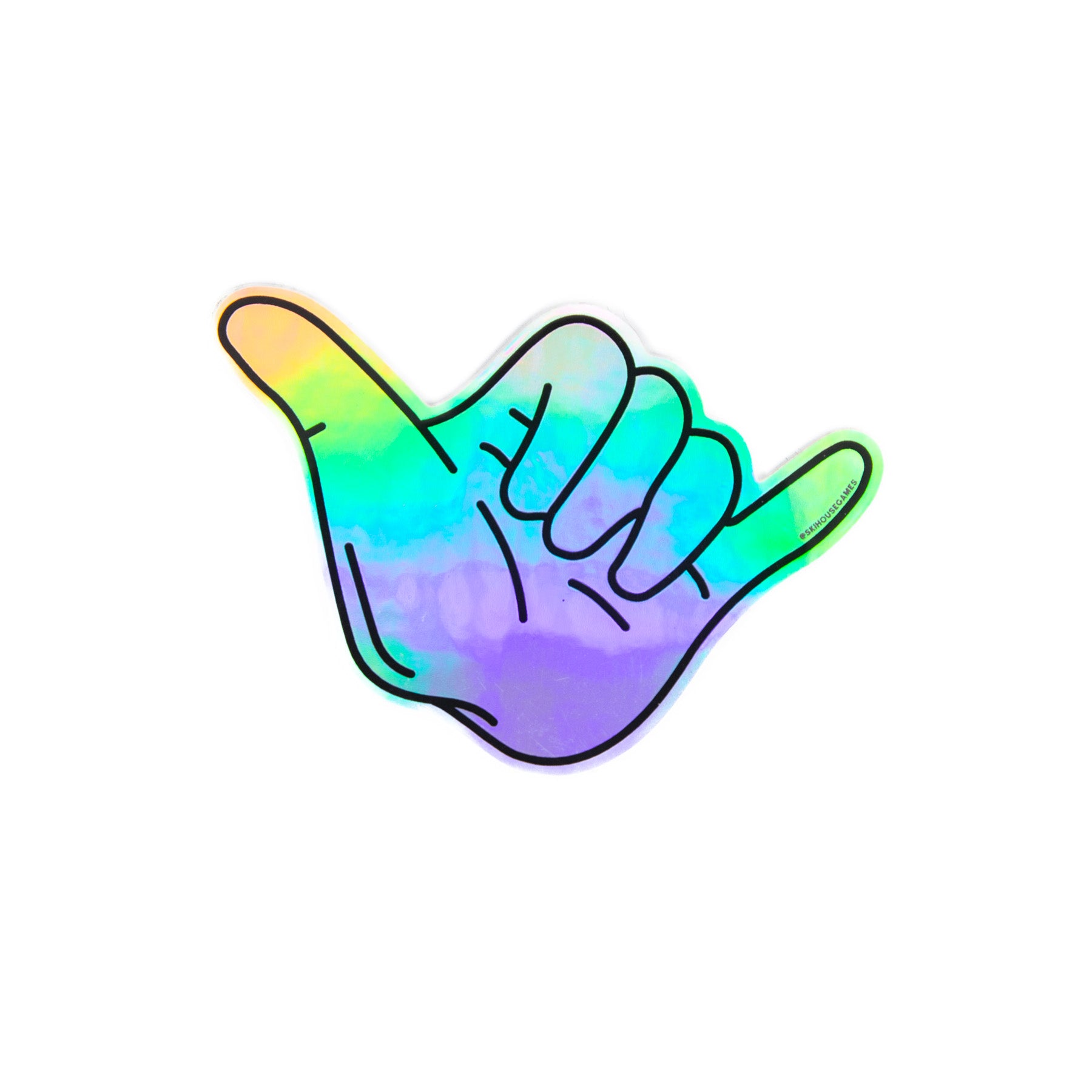 Shaka Holographic Water Bottle Sticker